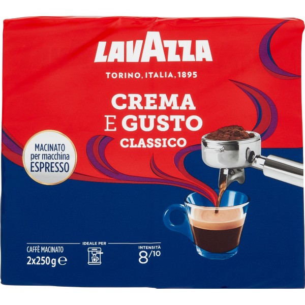 CAFF LAVAZZA Crema E Gusto Classico Per Macchina Espresso 250gr X 2 CAFF LAVAZZA Crema E Gusto Classico Per Macchina Espresso 250gr X 2