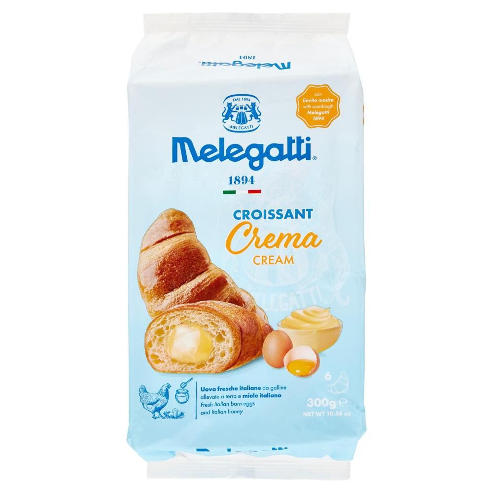 Croissant Crema MELEGATTI 6 x 50gr - Italy Food Shop